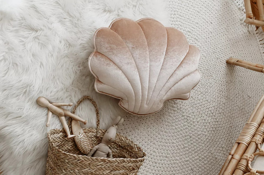 Beige Pearl Shell Cushion