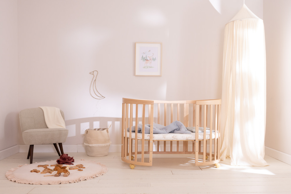 Culla Evolutiva 7 in 1 con materasso - Legno Naturale - Monlitcabane