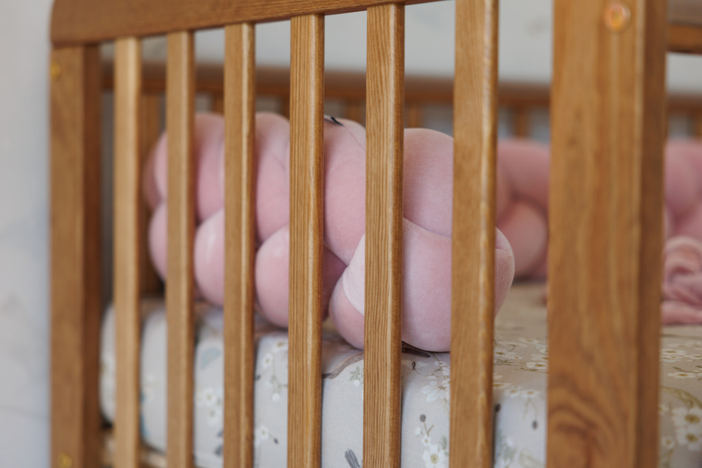 Cocoon-Babynestchen Geflochten Powder Pink - monlitcabane